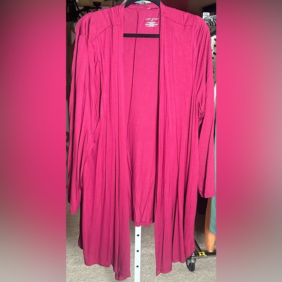 Lane Bryant | Sweaters | Lane Bryant 2224 Pink Drape Cardigan Open ...
